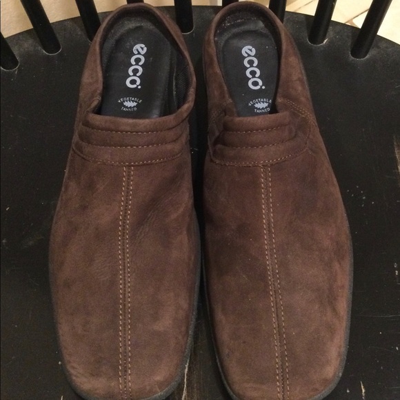 Ecco | Shoes | Ecco Vegetable Tanned Leather Suede Mules | Poshmark